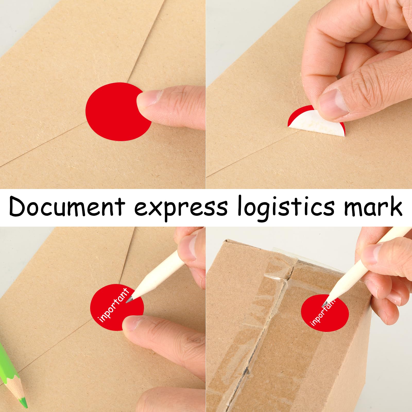 Snapklik.com : YUXIANLB 500 PCS 1 Inch Red Round Coding Circle Dot Stickers