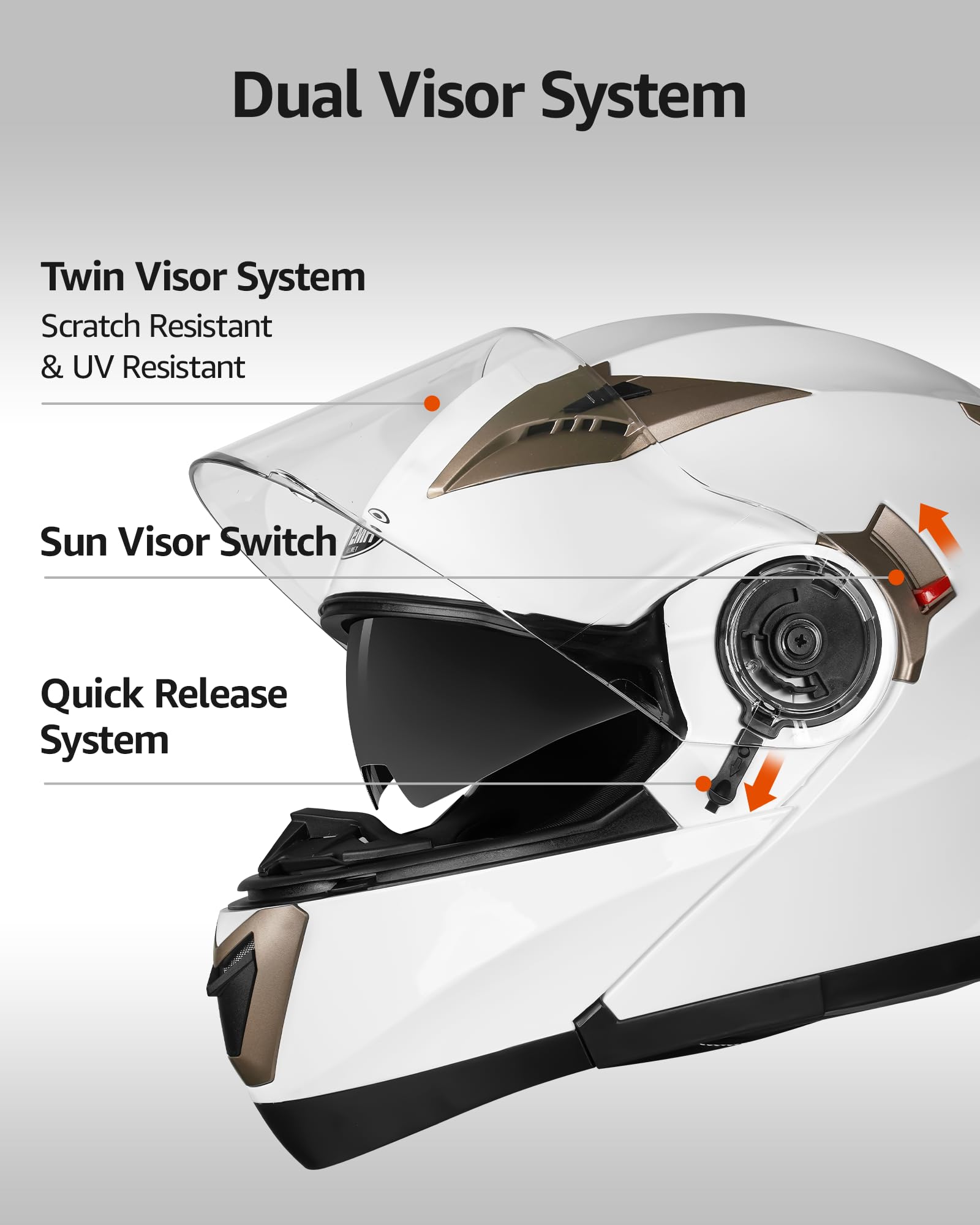 Snapklik.com : Motorcycle Modular Full Face Helmet DOT Approved - YEMA ...