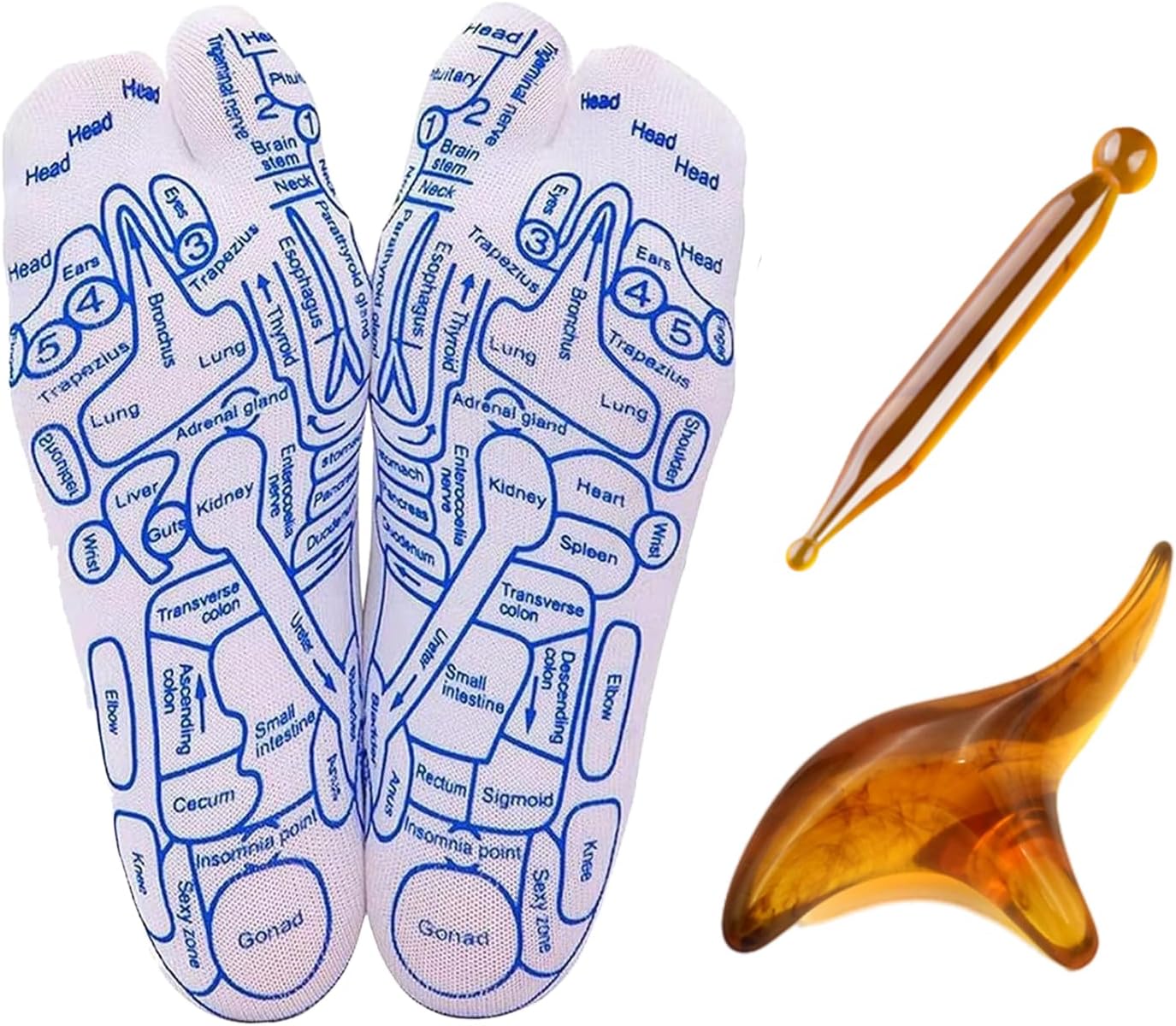 Amazon.com: viohead Foot Reflexology Sock Set with Massage Tool ...