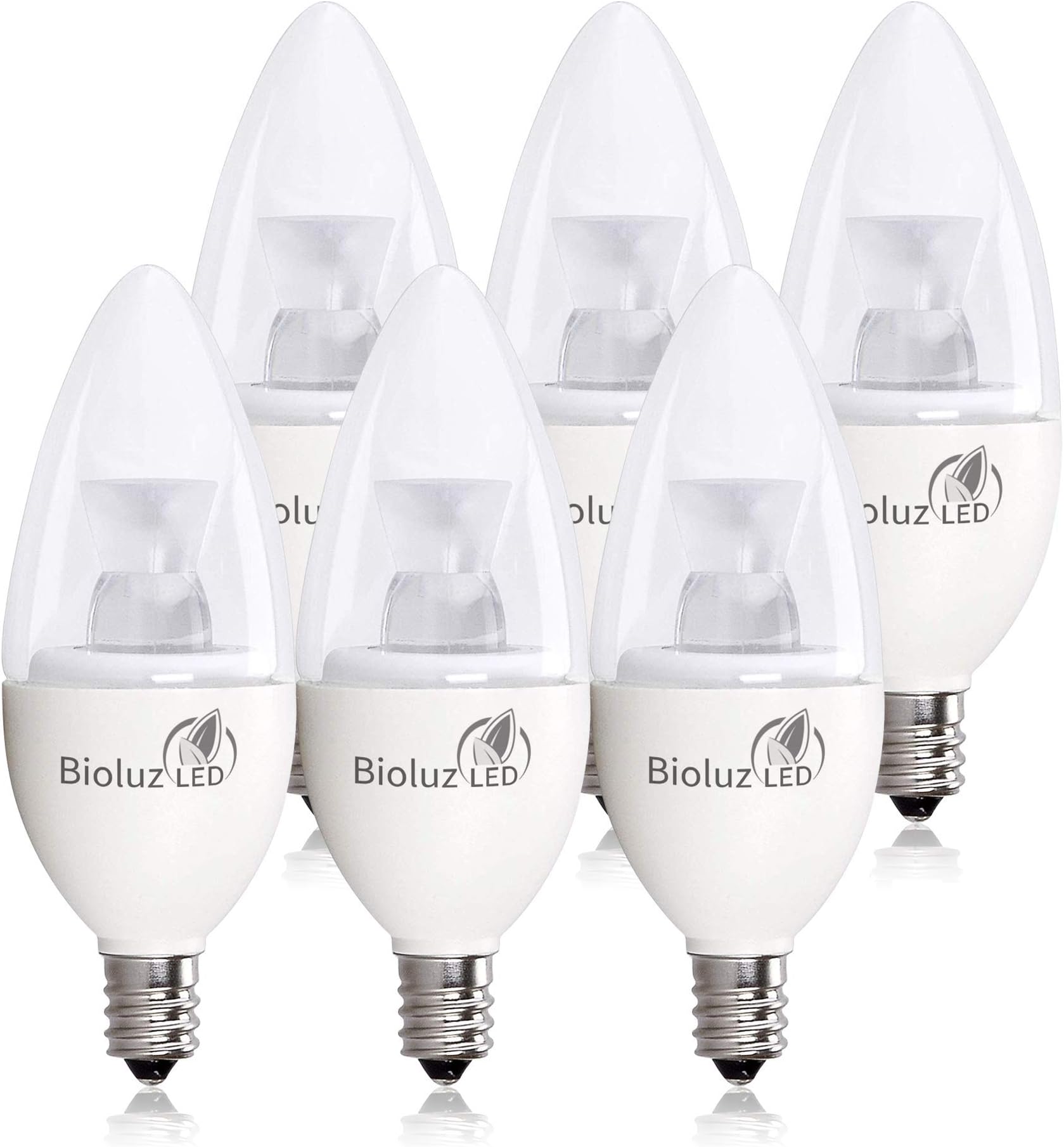 Bioluz LED Light Bulb 40 Watt Candelabra Bulbs 4.5W Dimmable Candelabra ...