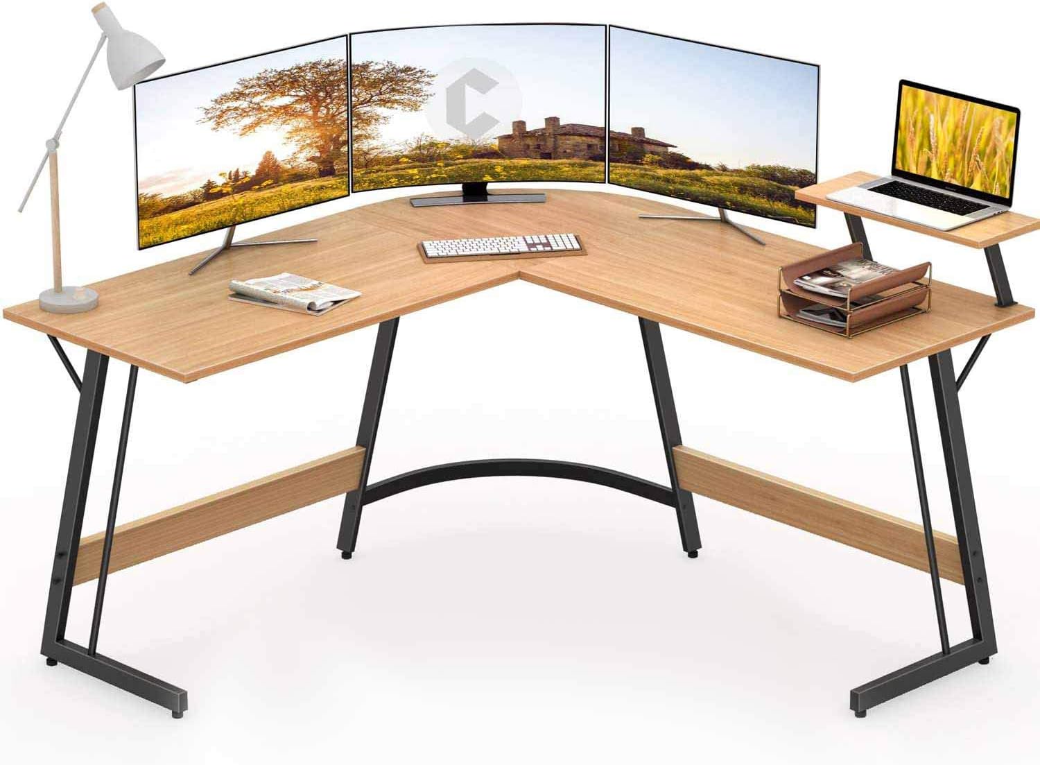Amazon.com: Cubiker Modern L-Shaped Desk Computer Corner Desk, PC ...