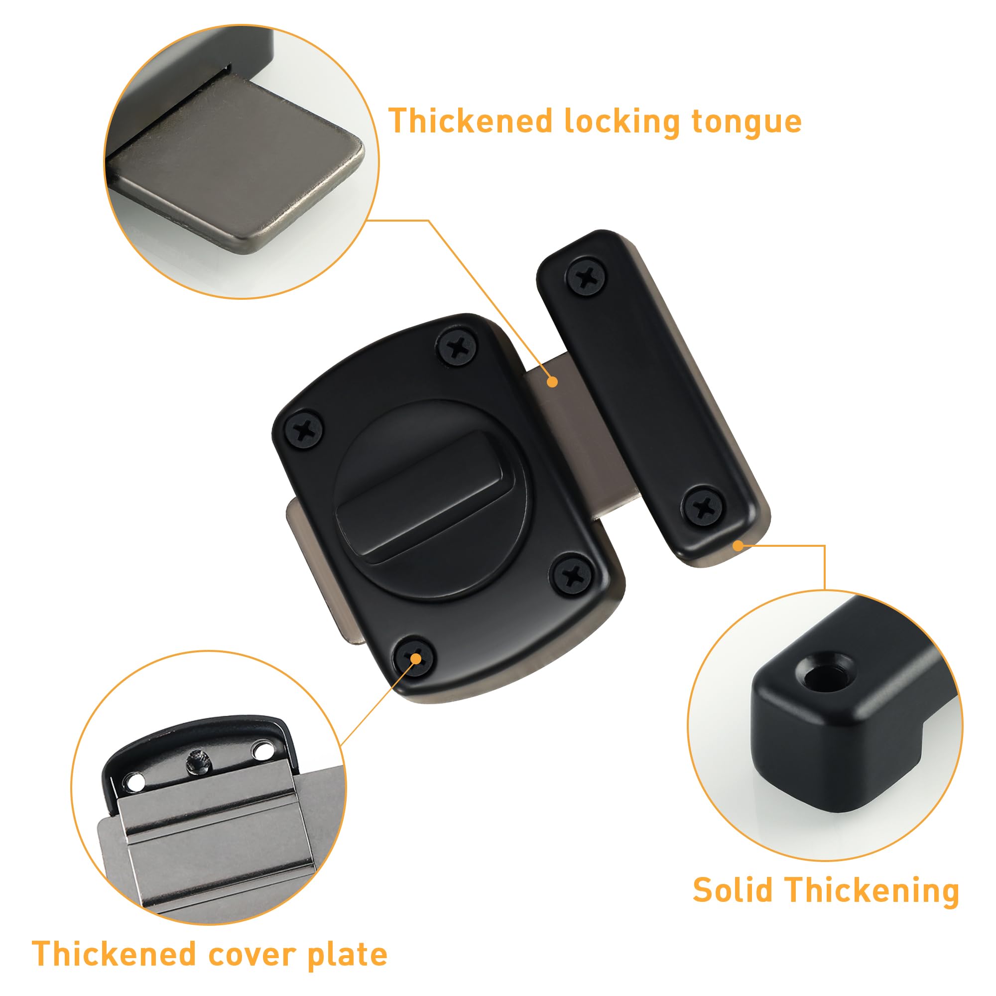 Snapklik.com : Gate Latch Slide Bolt Latches Lock,Medium Size Safety ...