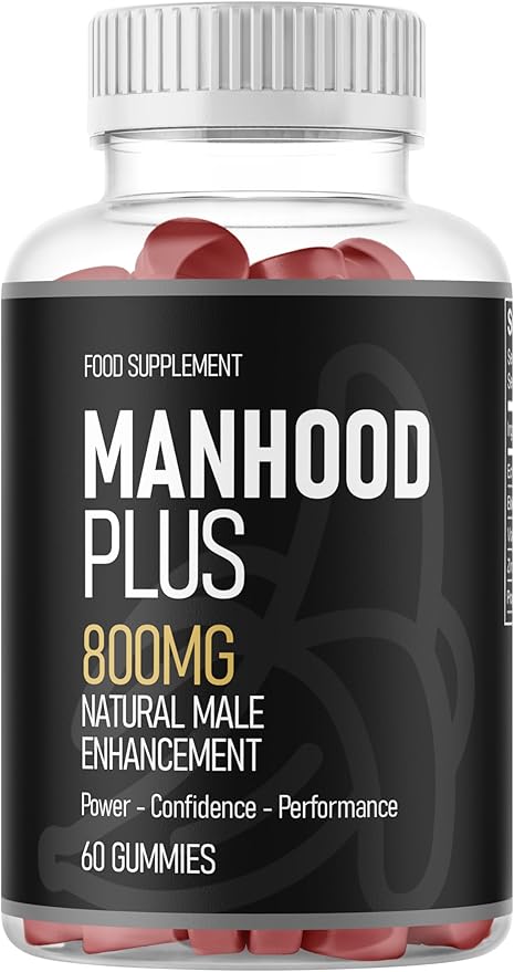 Mannhood - 800mg Natural Male Enhancement Gummies - 60 Gummies : Amazon ...