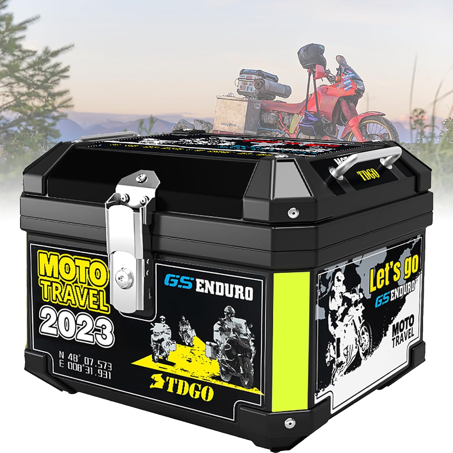 Amazon.com: NYCDA Motorcycle Trunk Lock Storage Top Case Waterproof ...