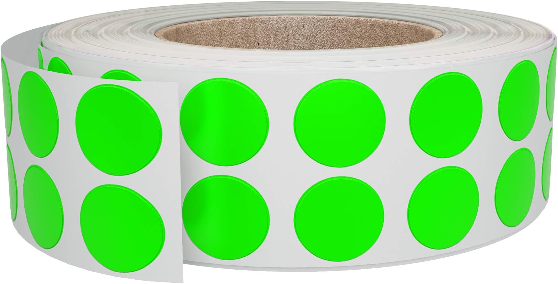 Royal Green Color Coding Labels Neon Green Stickers on a Roll (1cm ...