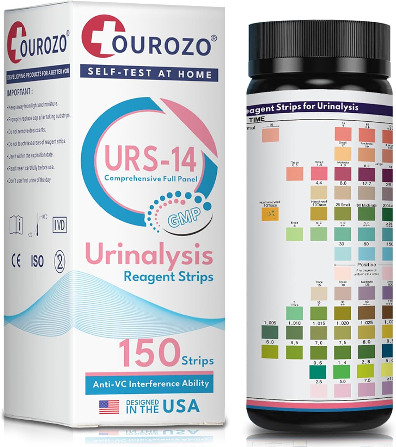 Amazon.com: 14 Parameters URS Test Strips [150 ct] for Urinalysis and ...