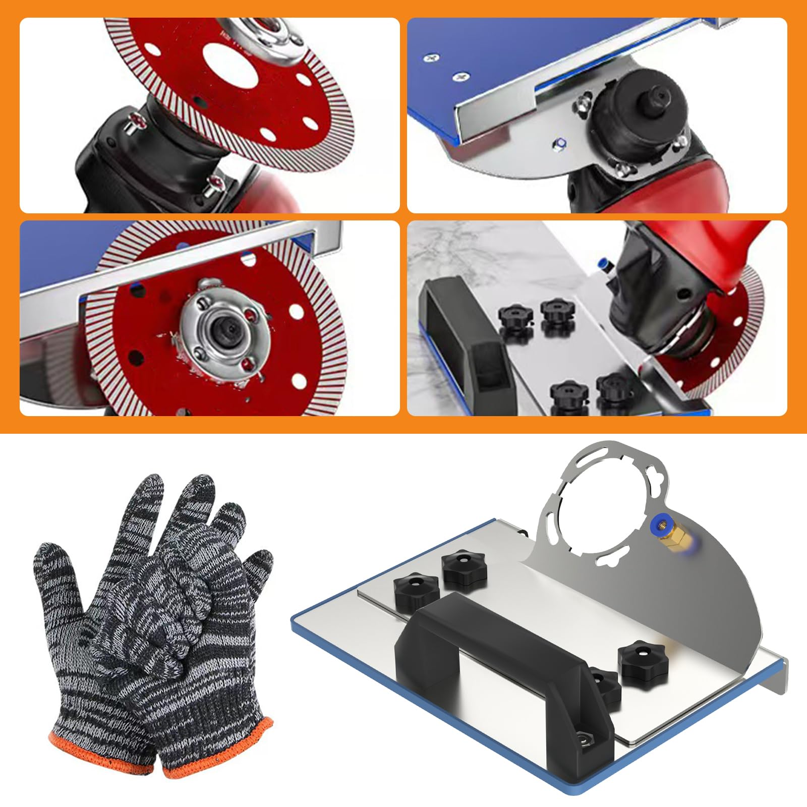 Snapklik.com : 45 Degree Tile Chamfering Tool Angle Grinder Stand For ...