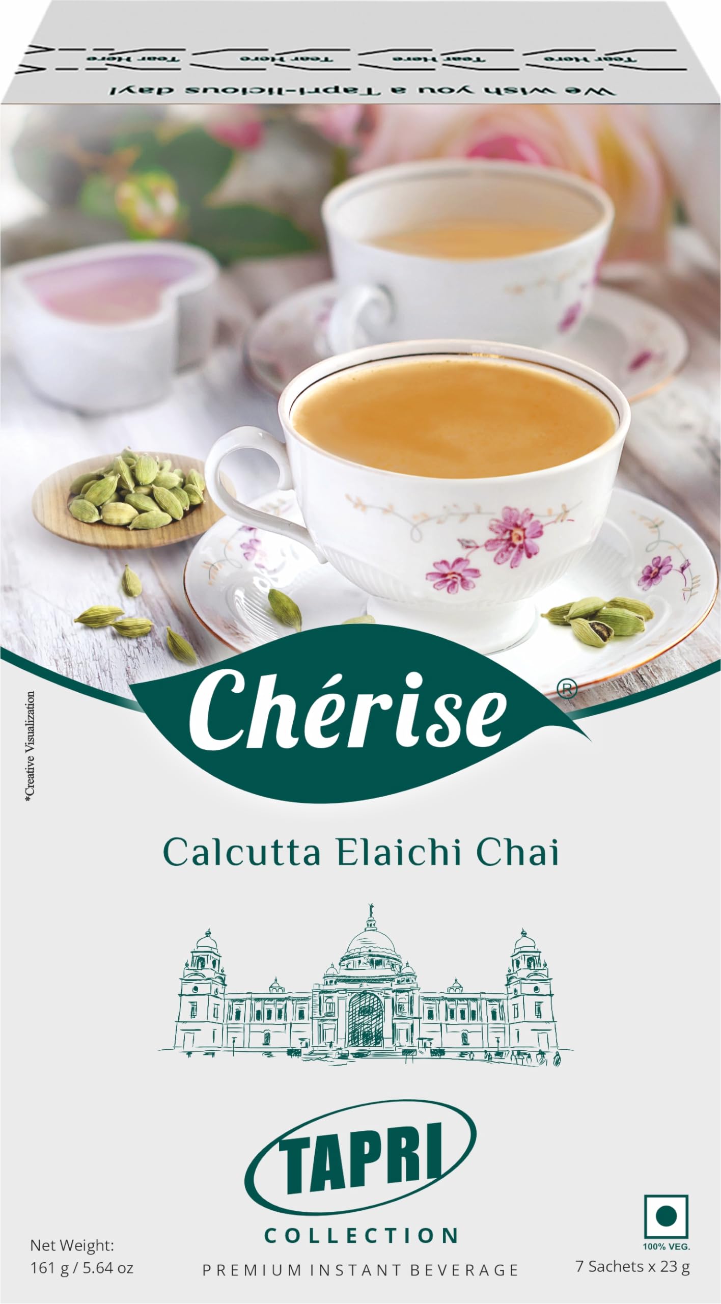 Buy Cherise Elaichi Chai Instant Premix Sachets Chai Powder, 23g x 7 ...