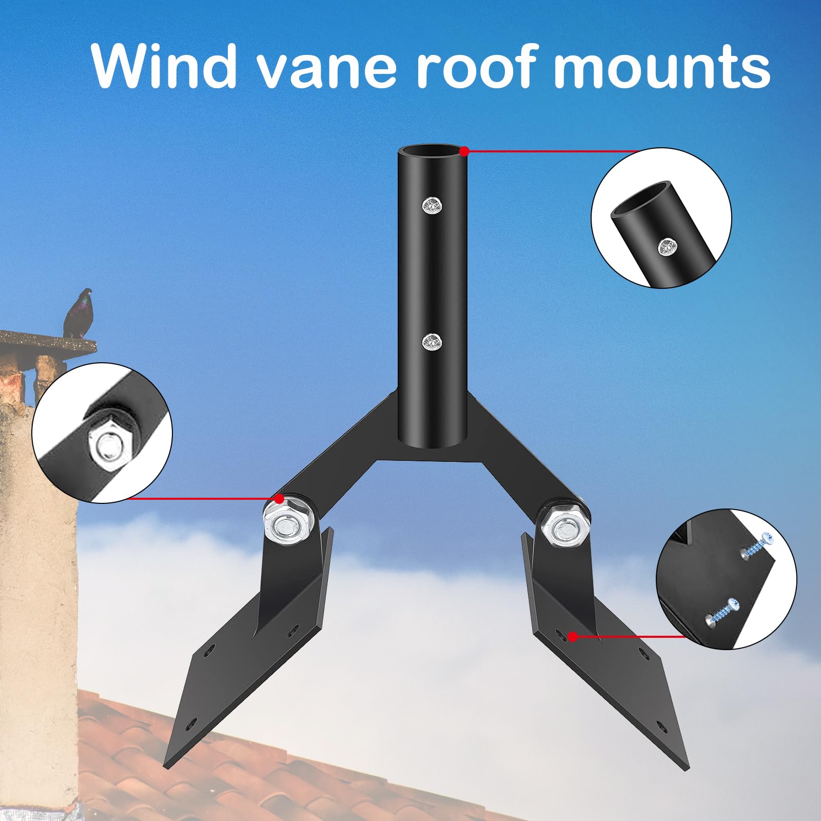 Weathervane Mounting Brackets Weather Vane Roof Bracket, Adjustable