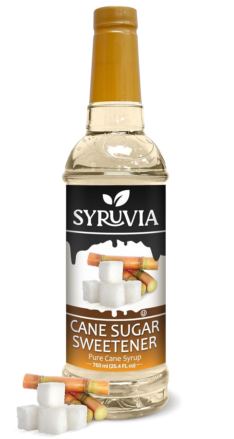Amazon.com: Syruvia Cane Sugar Sweetener Syrup for Coffee 25.4 Ounces ...