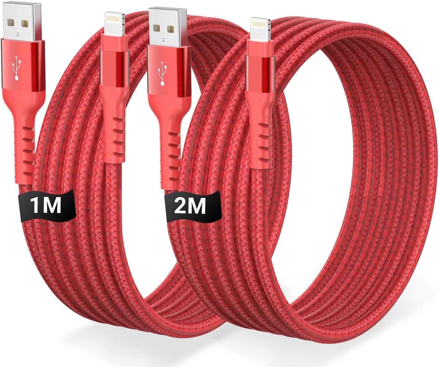 Quntis iPhone Charger Cable, 3 Pack 2M iPhone iPad Charger Cord, Mfi ...