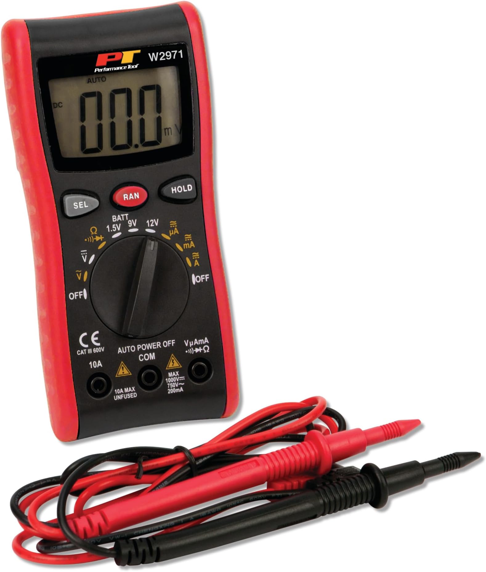 Amazon.com: Performance Tool W2971 Digital Multimeter, Volt Amp Ohm ...
