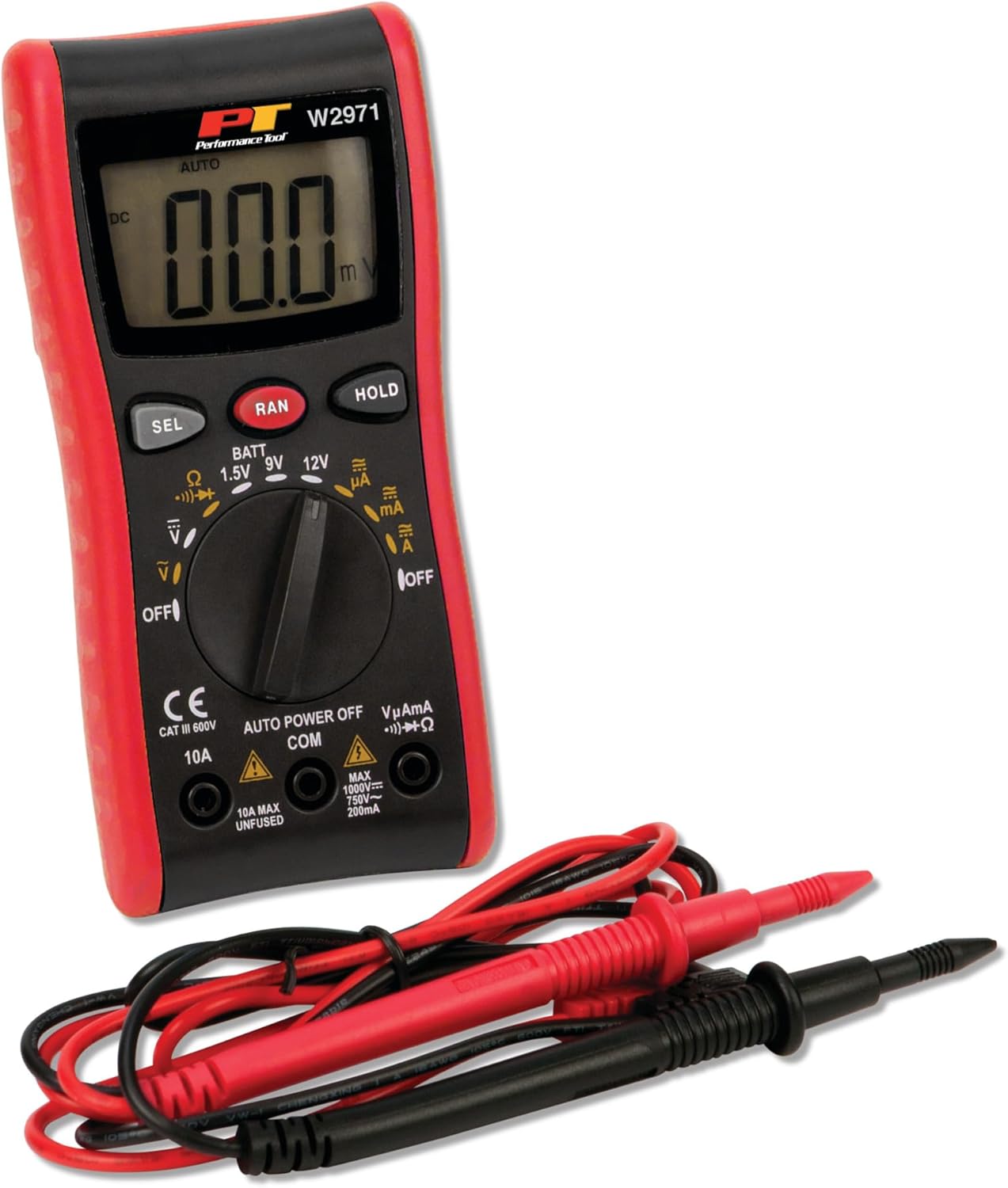 Amazon.com: Performance Tool W2971 Digital Multimeter, Volt Amp Ohm ...