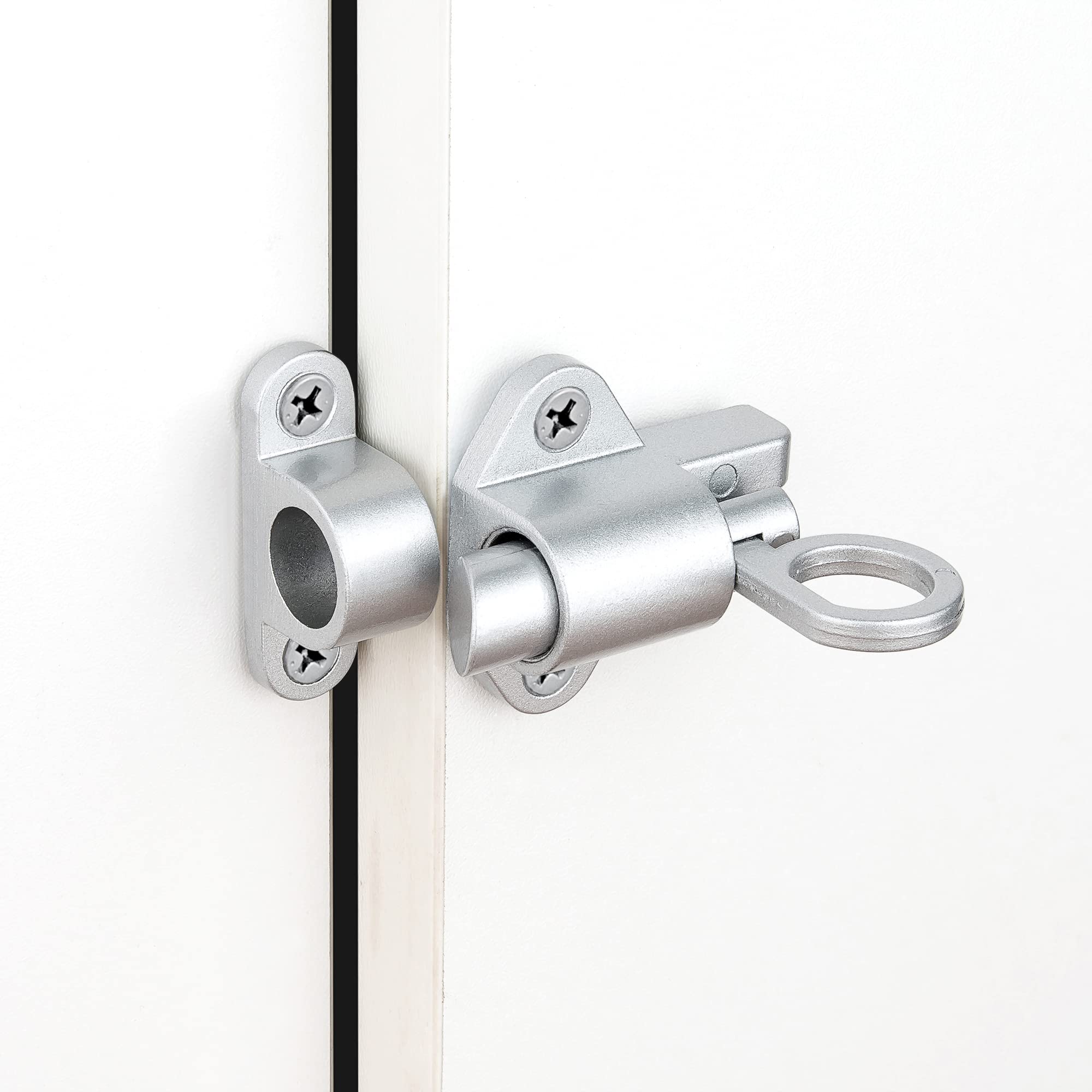 Snapklik.com : INIRET 4 Packs Self-Closing LatchesSilver Gray Spring ...