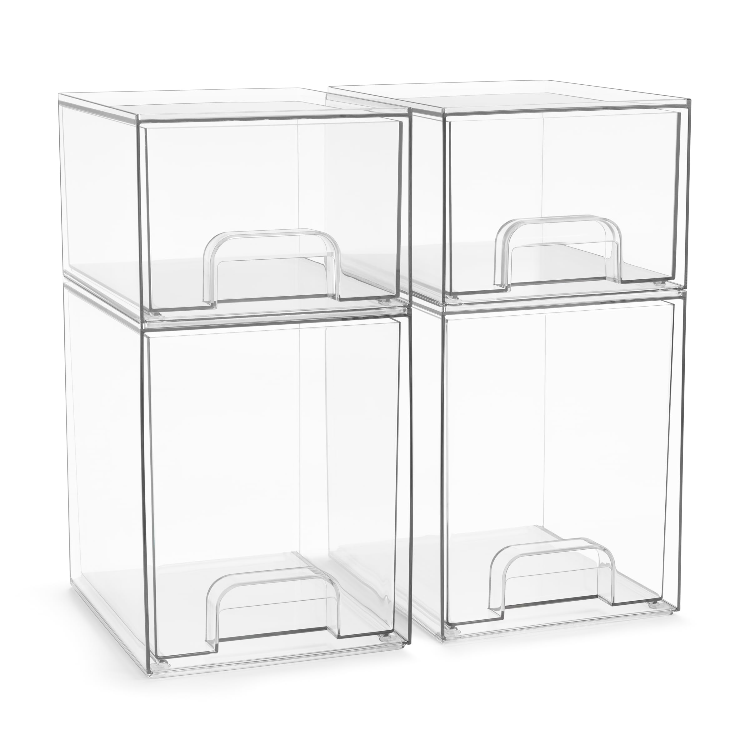 Amazon.com: Sorbus Acrylic Storage Containers - 4 Pack, Stackable ...
