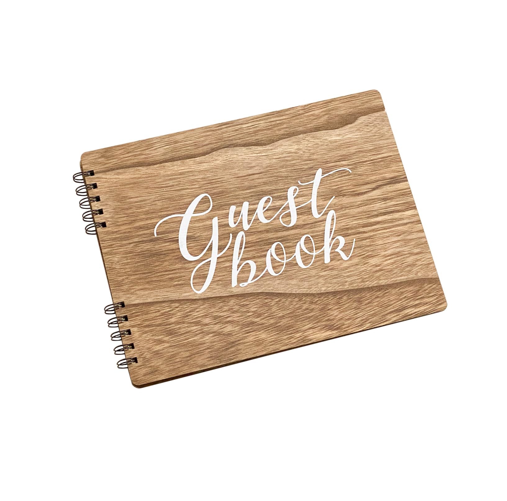 Amazon.com - Wooden Rustic Guest Book with 110 Pages Lined 11" x 8.7"