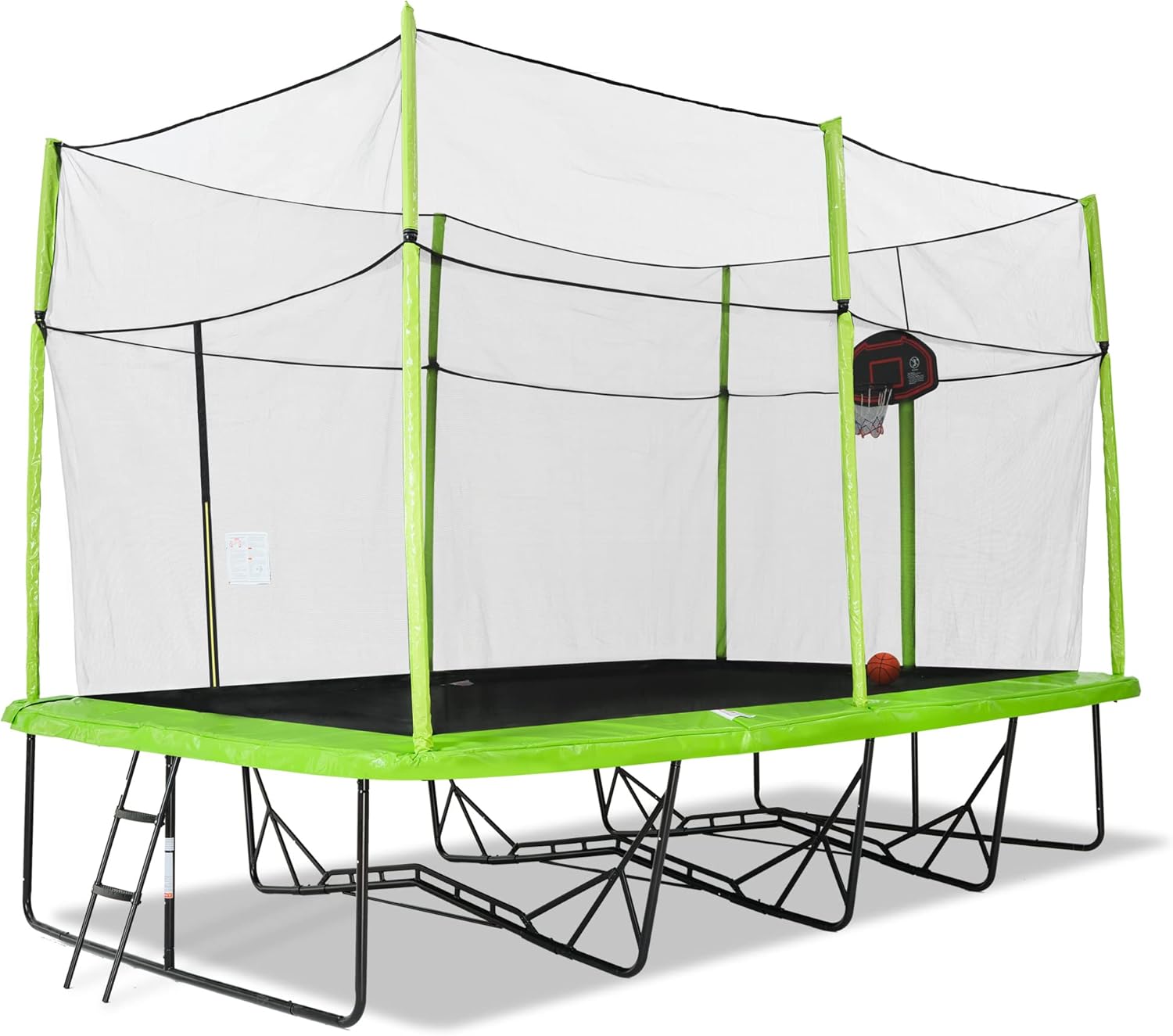 Amazon.com : SkyBound Rectangular Trampoline with Enclosure Net 10x17 ...