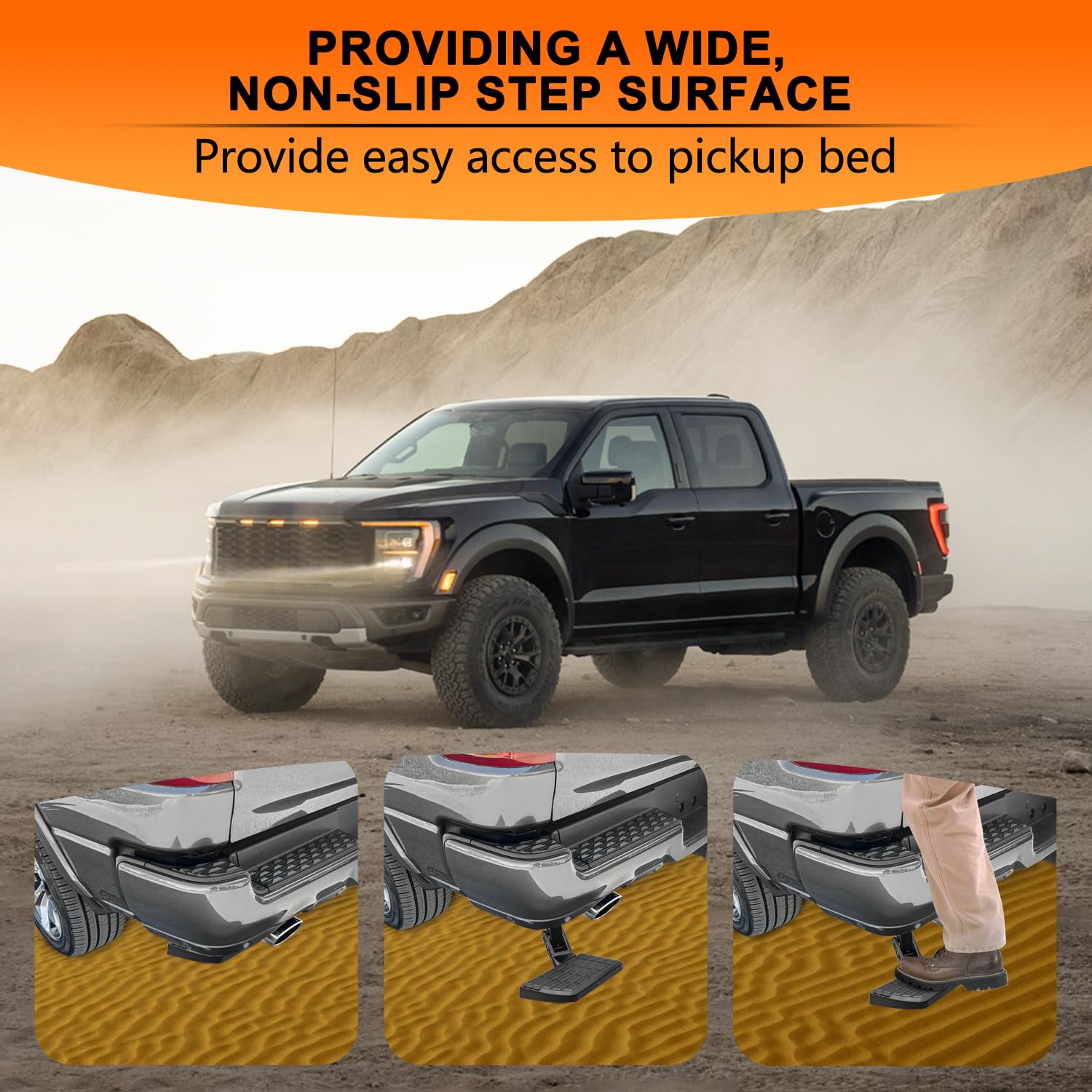 Snapklik.com : Keriolee Rear Bed Step For 2017-2022 Ford F250 F350 F450 ...