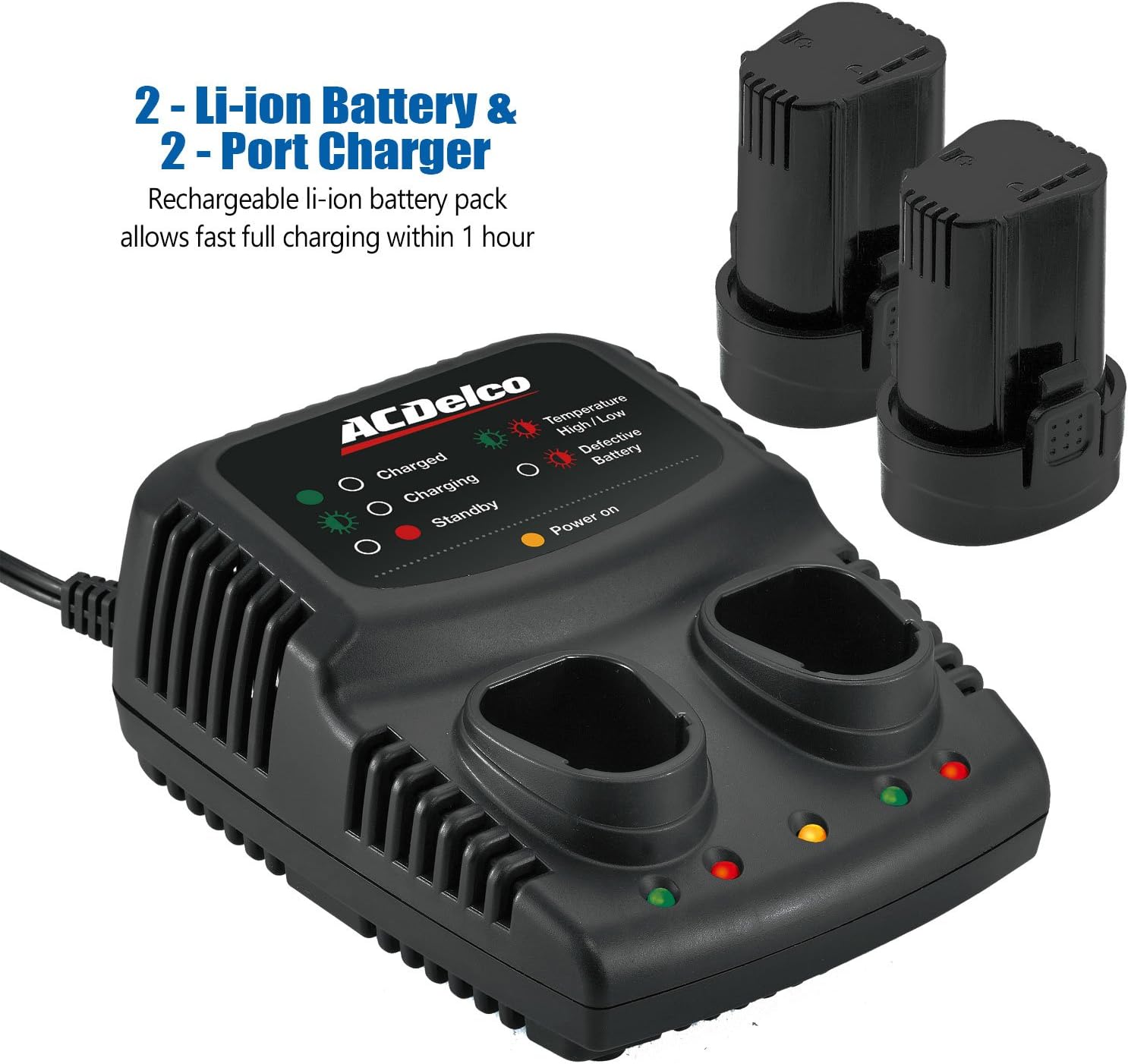 ACDelco ARD847Li Cordless 8V Li-ion compact Drill/Driver Impact Wrench ...