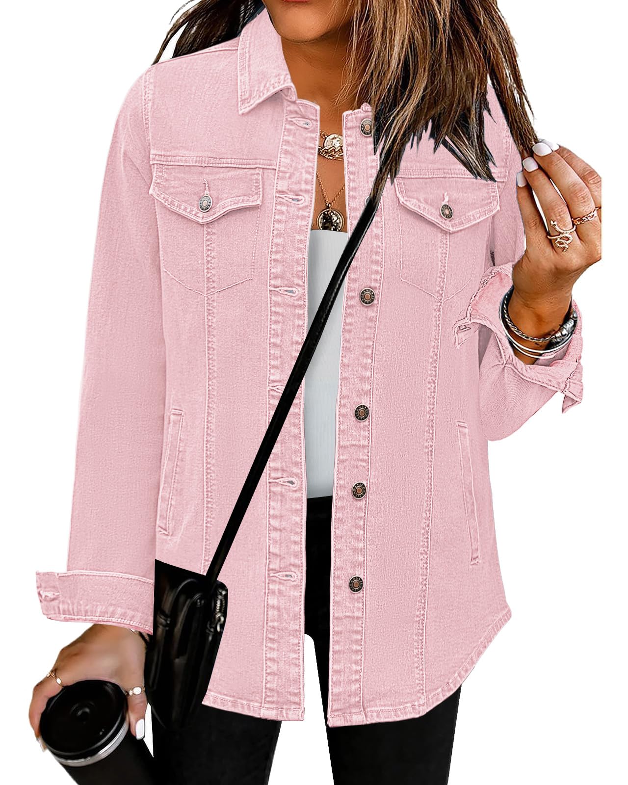 luvamia 2024 Jean Jackets for Women Fashion Denim Jacket Western ...