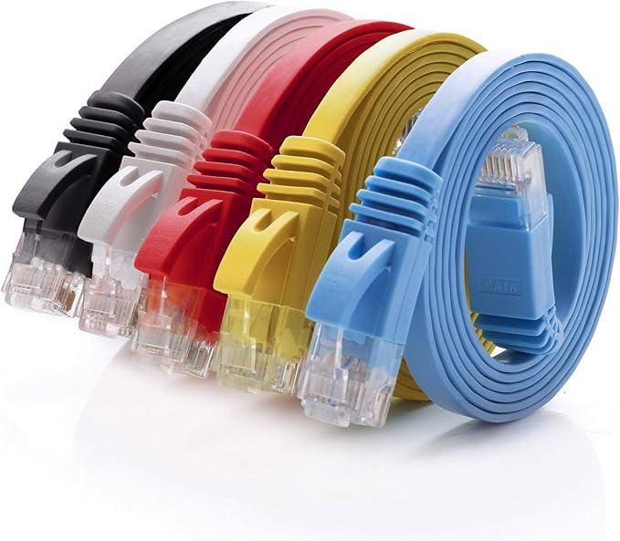 Cat 6 Ethernet Cable 5ft 5 Pack (at a Cat5e Price but Higher Bandwidth ...