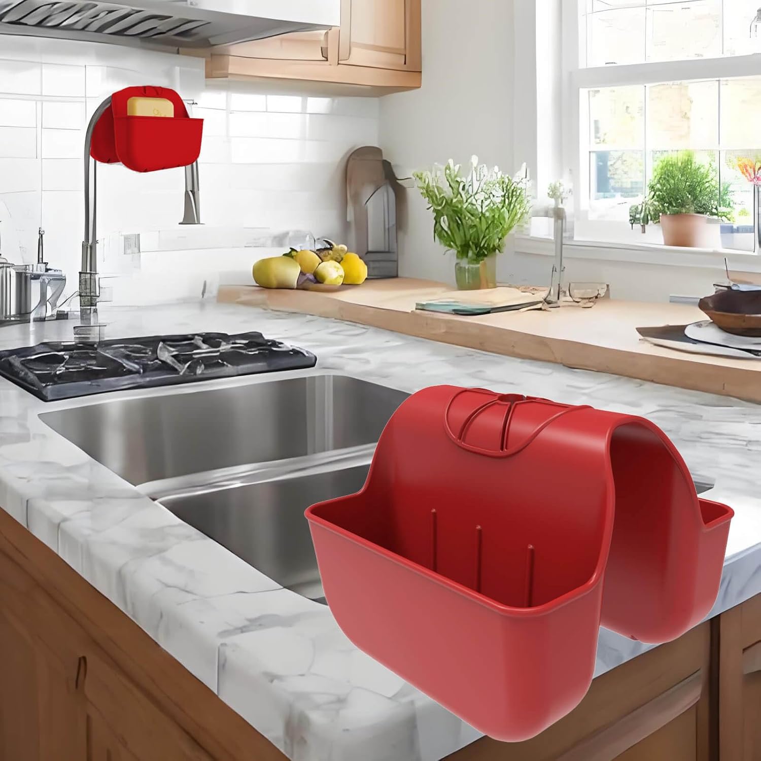 Amazon.com - VPASION Sponge Holder for Kitchen Sink, Silicone Sink ...