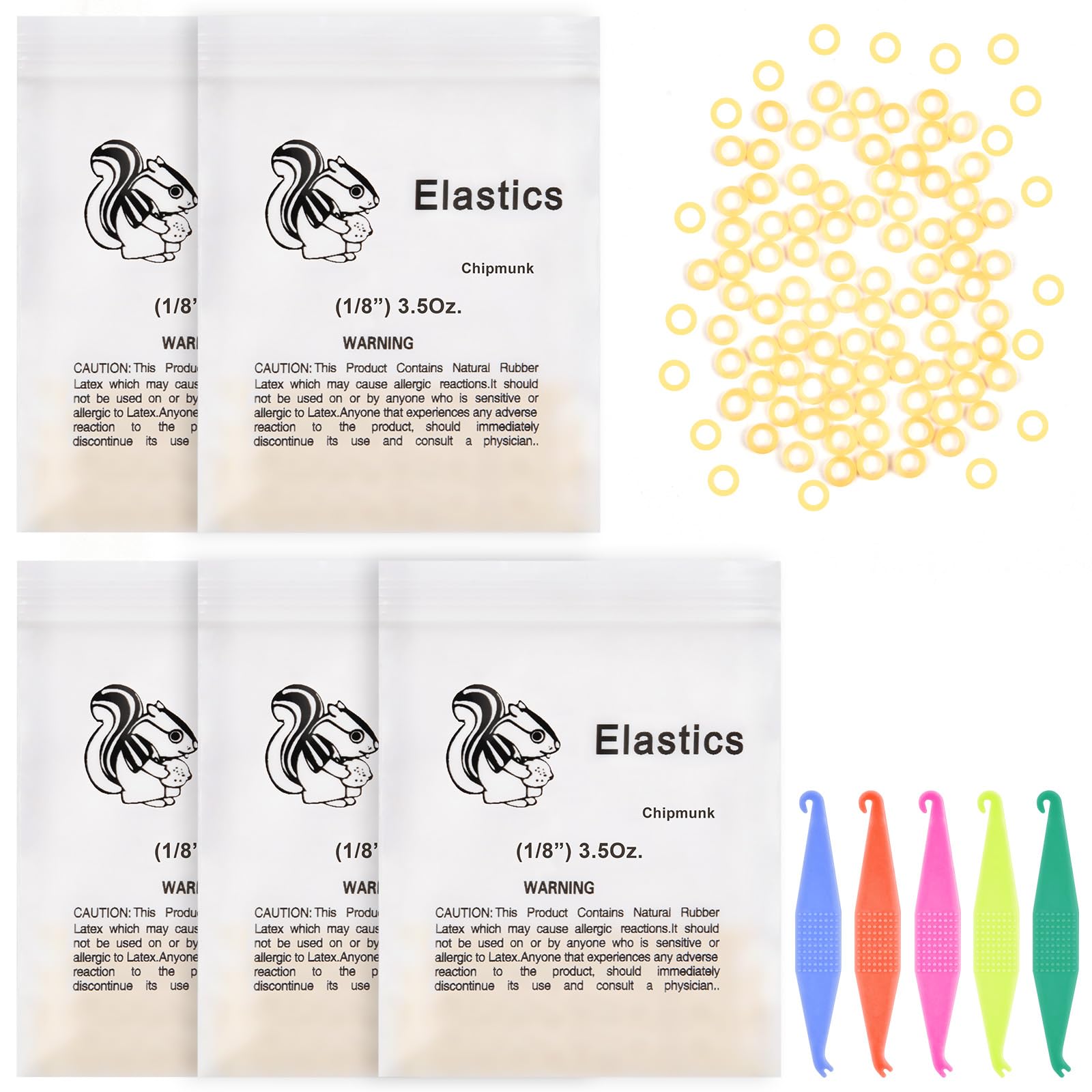 OFFCUP Orthodontic Elastic Bands, 500pcs Dental Rubber Traction Bands ...