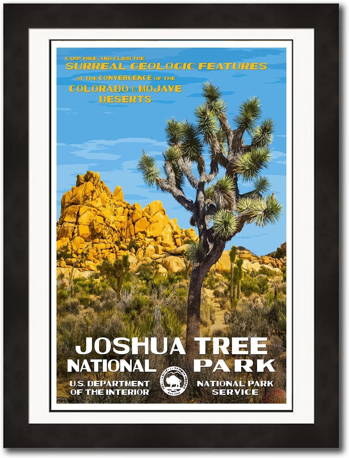 Snapklik.com : National Park Posters Joshua Tree Original Artwork