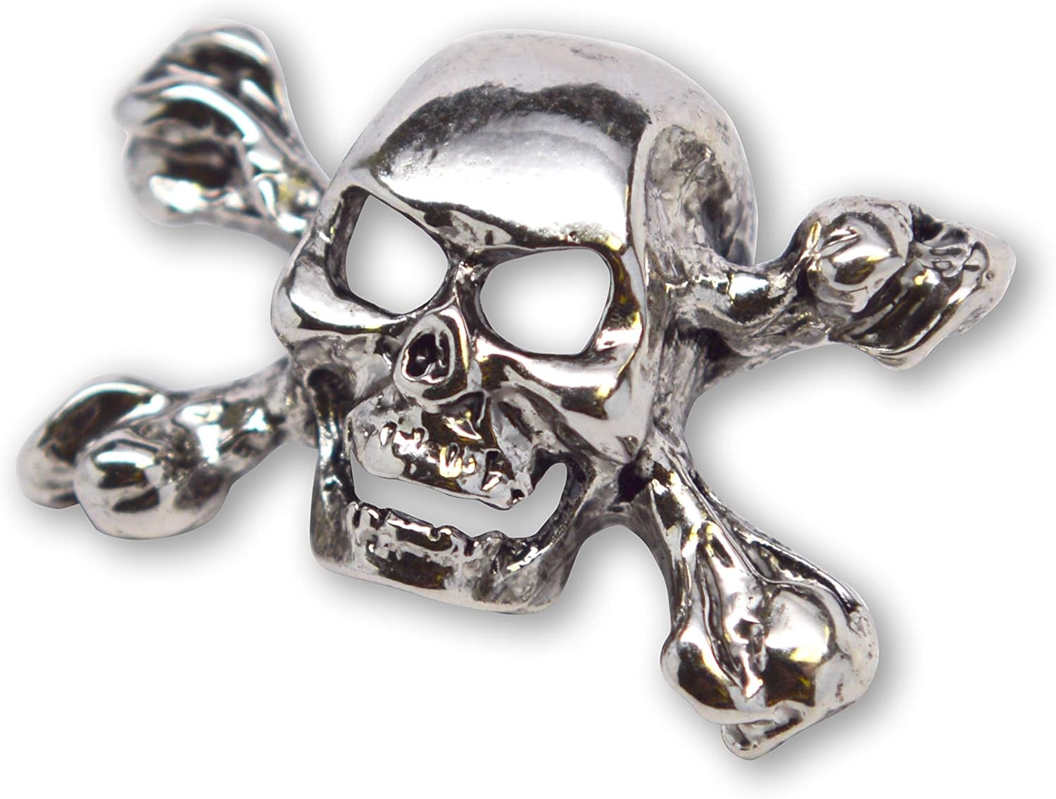 Amazon.com: Gothic Skull and Crossbones Jacket or Hat Pin Polished ...