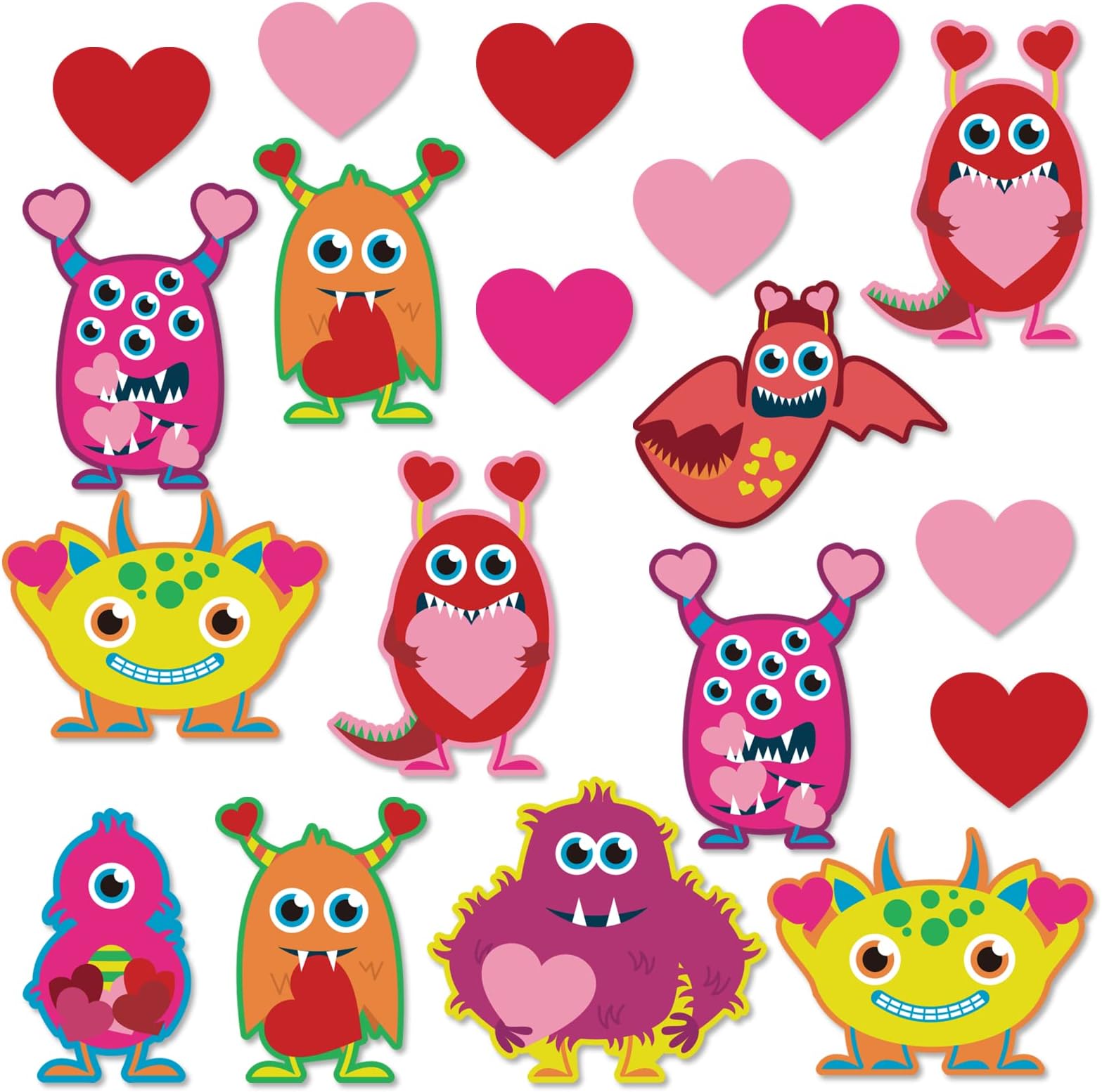 Amazon.com: 45 PCS Colorful Halloween Cutouts for Bulletin Board ...