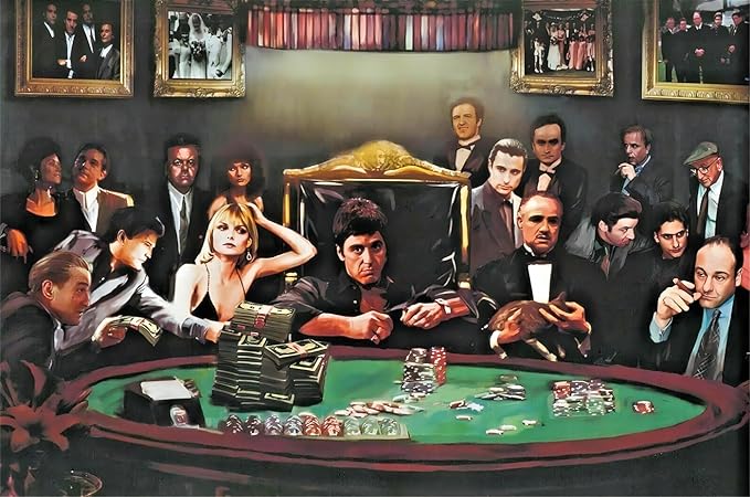 Amazon.com: WenKa Mafia Scarface Godfather Casino Gangster Poster ...