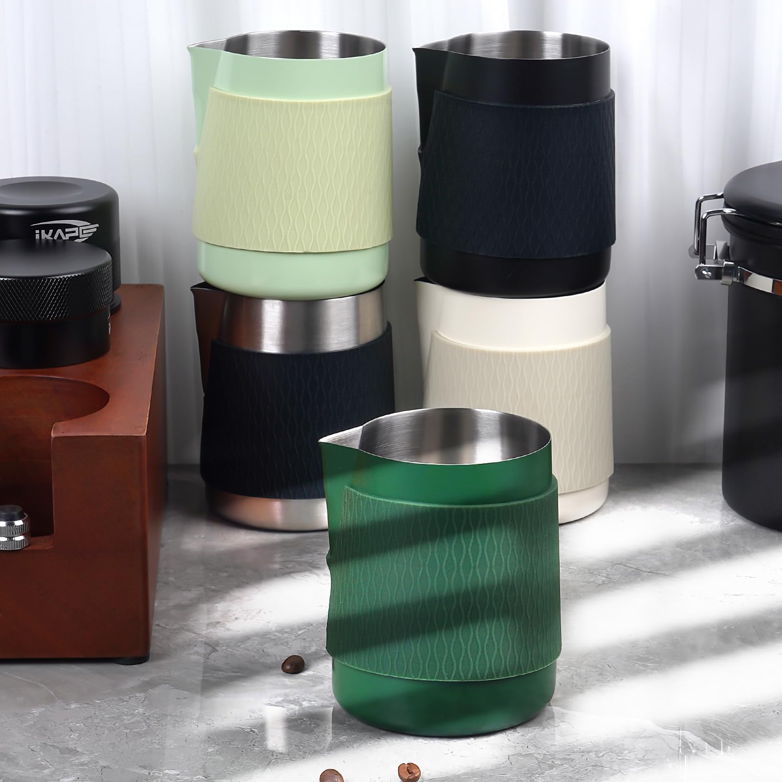 Snapklik.com : IKAPE Espresso Milk Pitcher, 15.04/450ml Milk Frothing ...