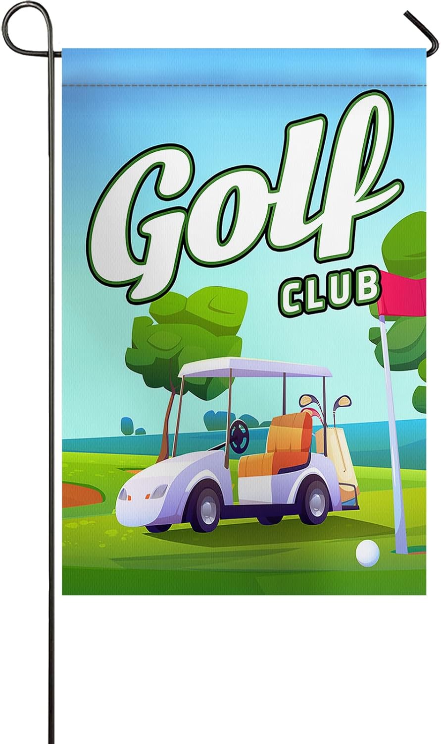 Amazon.com : Outdoor Garden Flags, Golf Club Vertical Double Sided Yard ...