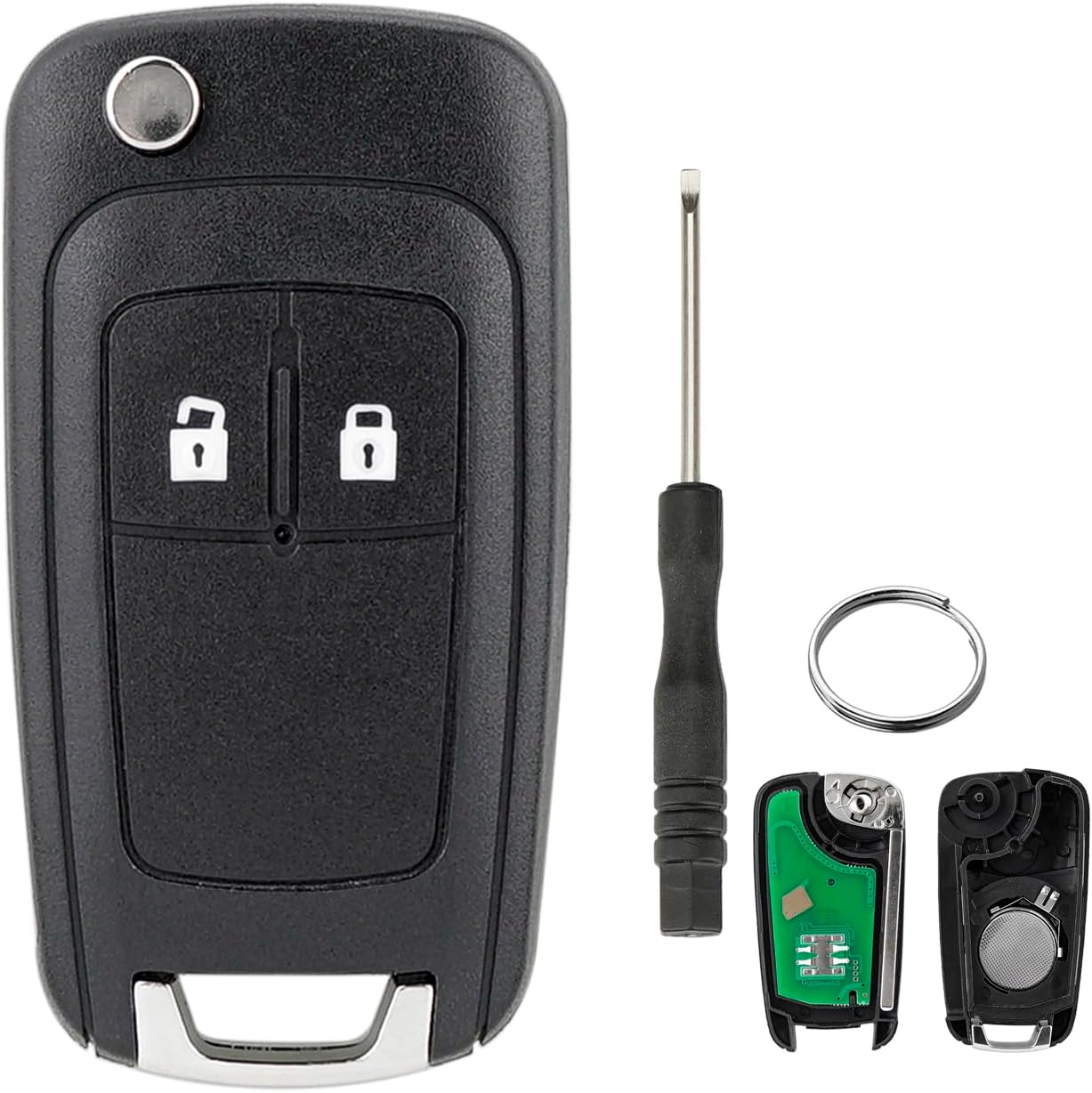 Auto Schlüsselgehäuse Für Opel Vauxhall Astra J Insignia Zafira Meriva Mokka Flip Autoschlüssel ...