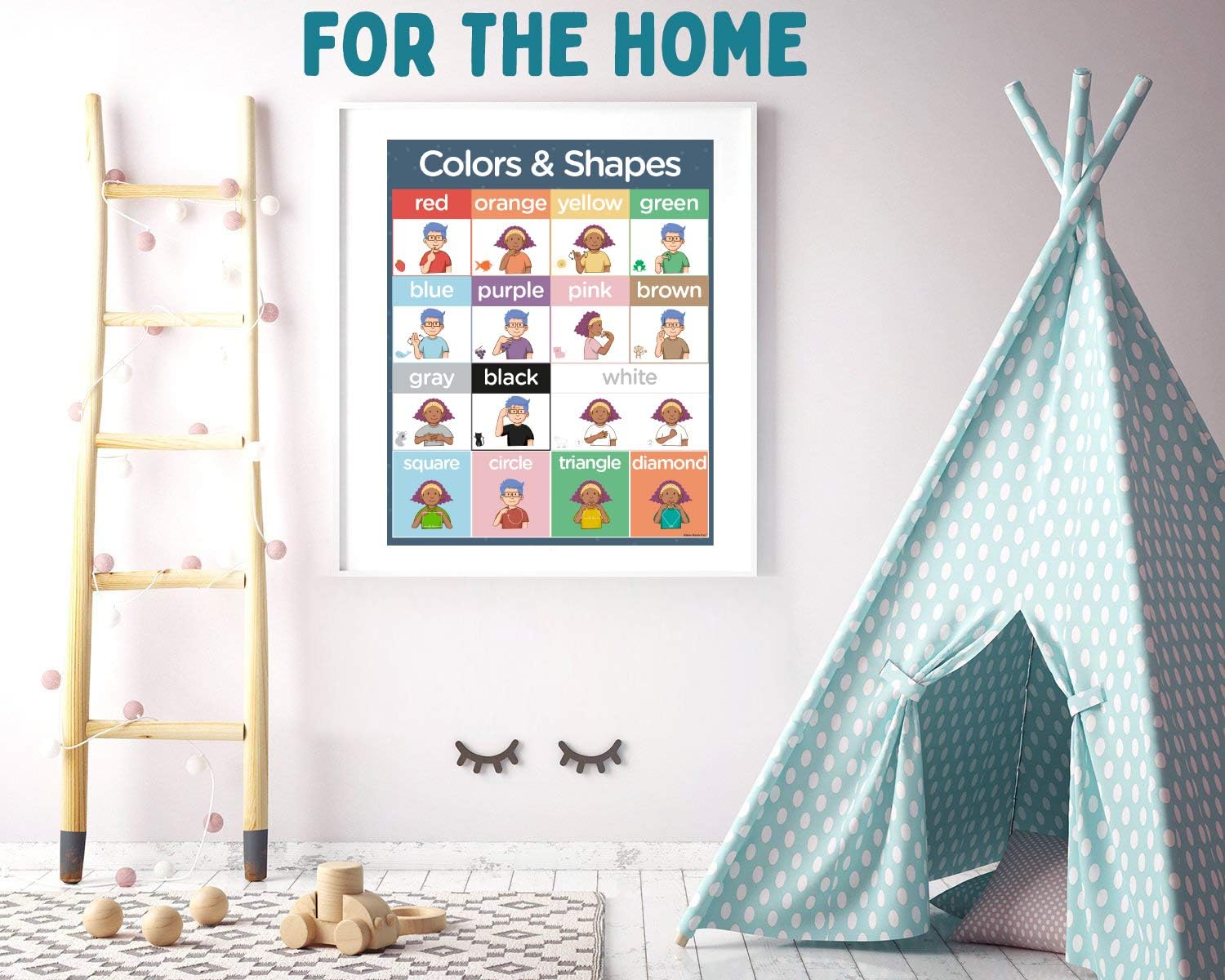 Buy Sign Language Posters for Classroom - 4 Pack Includes Colors, Days ...