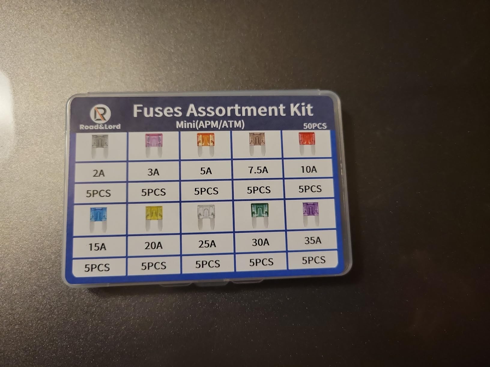 Low Profile Mini Blade Fuses Assortment Kit – 50Pcs Micro Blade Fuse ...