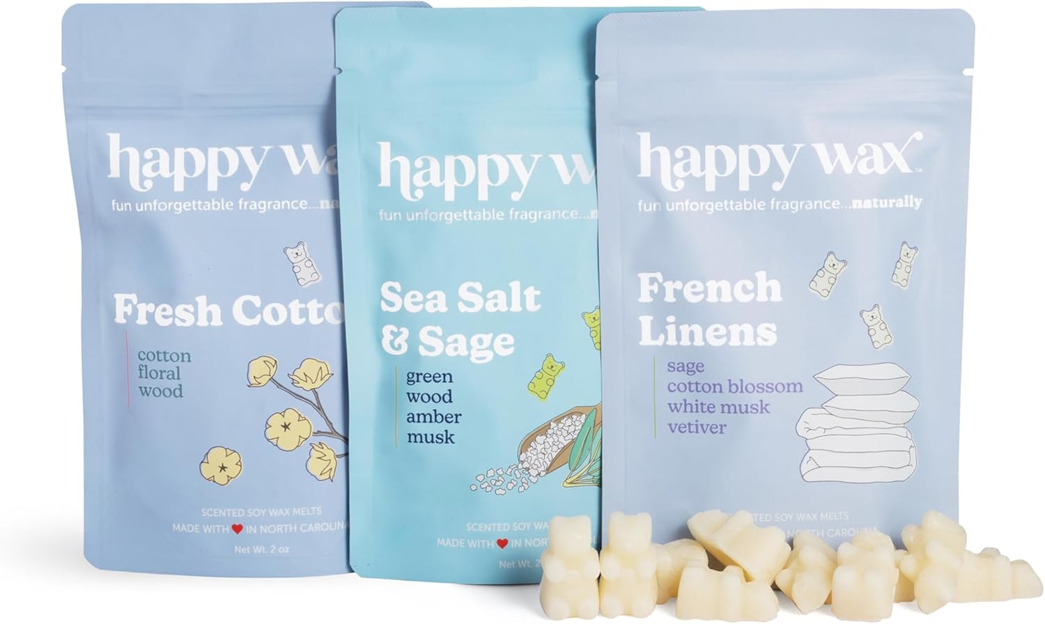 Amazon.com: Happy Wax Clean Laundry Mix Premium Scented Natural, Non ...