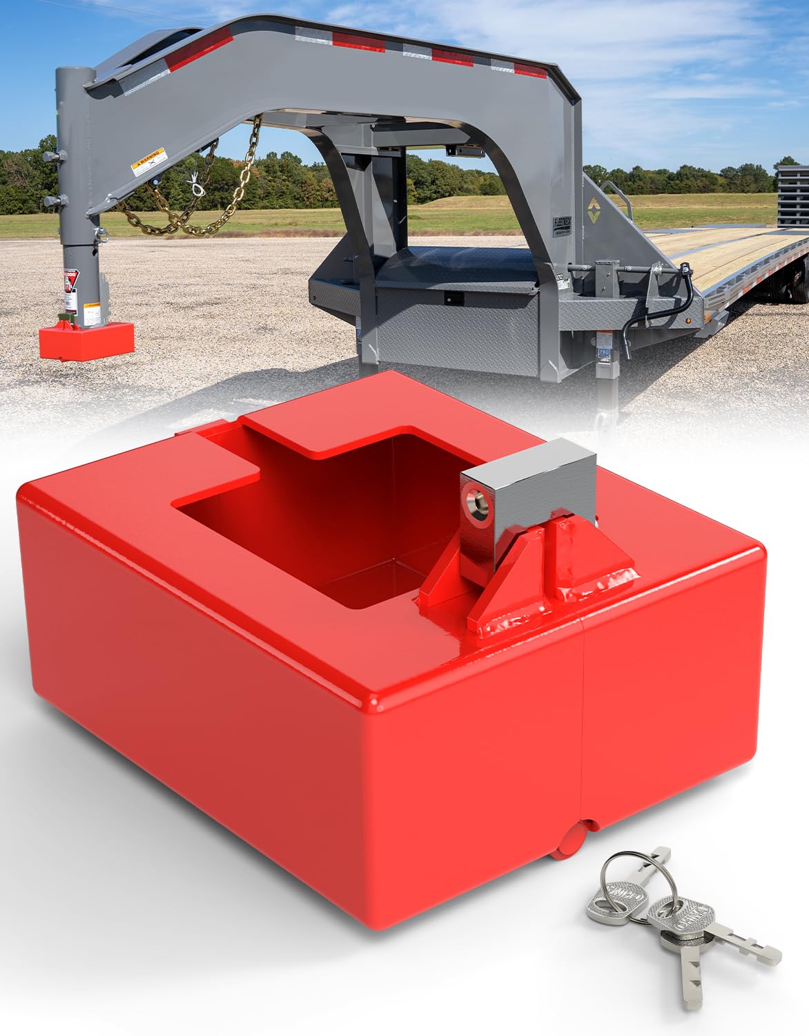 Amazon.com: Gooseneck Trailer Lock, Heavy Duty Trailer Lock Fits Round ...