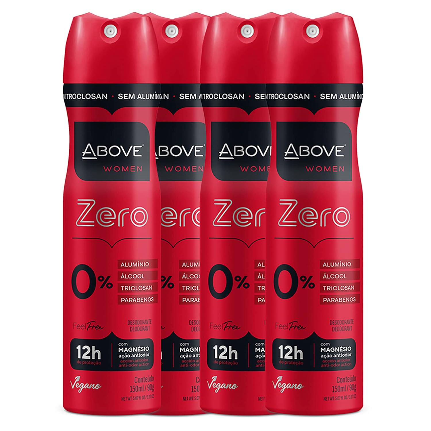 Amazon.com : ABOVE Feel Free Zero Set, 4 Pcs - Spray Deodorant for ...