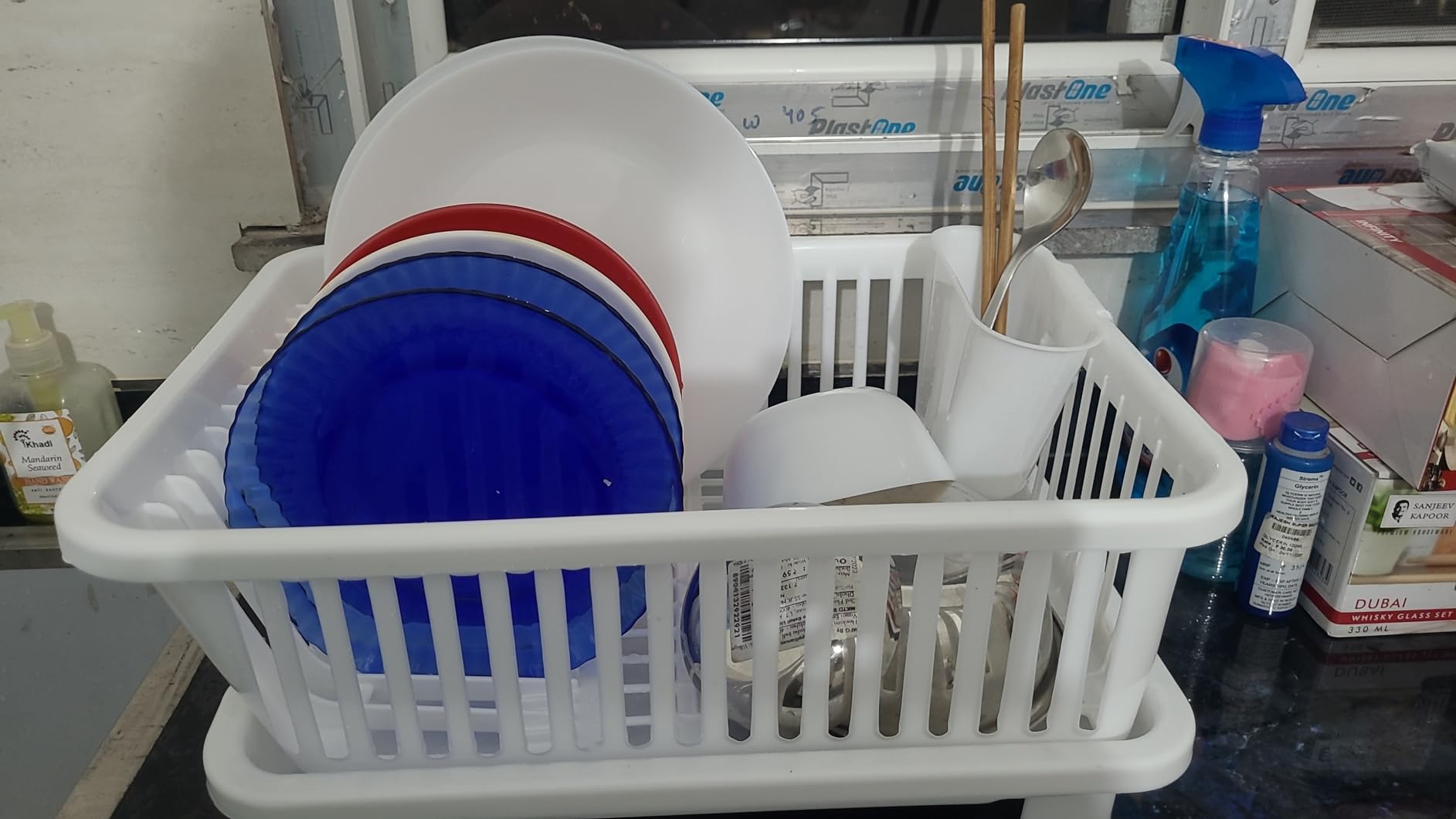 VISHVA 60 x 47 x 23 Cm Stands Stainless Steel Dish Drainer Rack Utensil ...