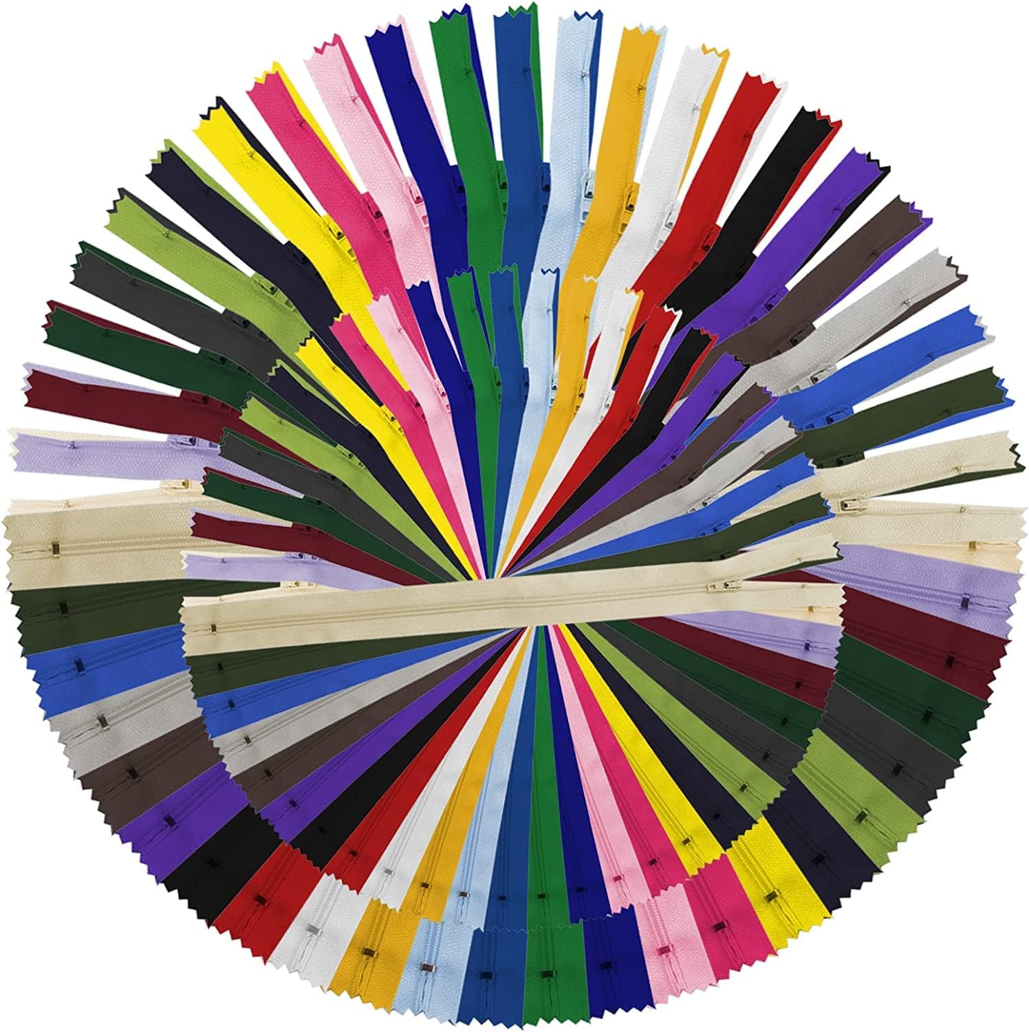 Amazon.com: Zippers, DOITEM 72 pcs Zippers for Sewing 8 Inch 12 Inch 16 ...
