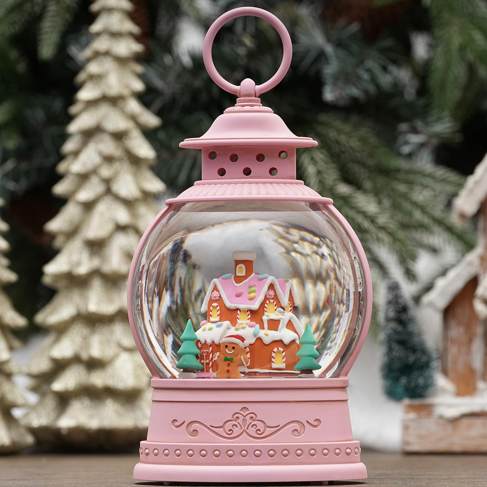 Amazon.com: Christmas Snow Globes, Gingerbread House Musical Snow Globe ...