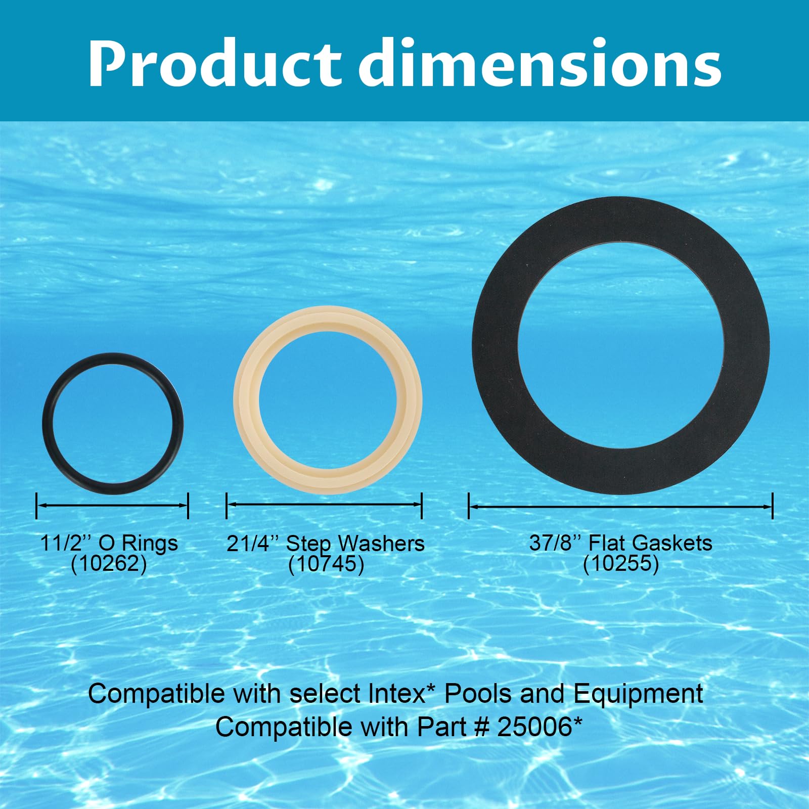 Snapklik.com : AQDD 25076RP Pool Plunger Valve Gasket Kit For Intex ...