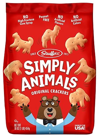Amazon.com: STAUFFERS Simply Animals Original Crackers - 16oz Bag ...