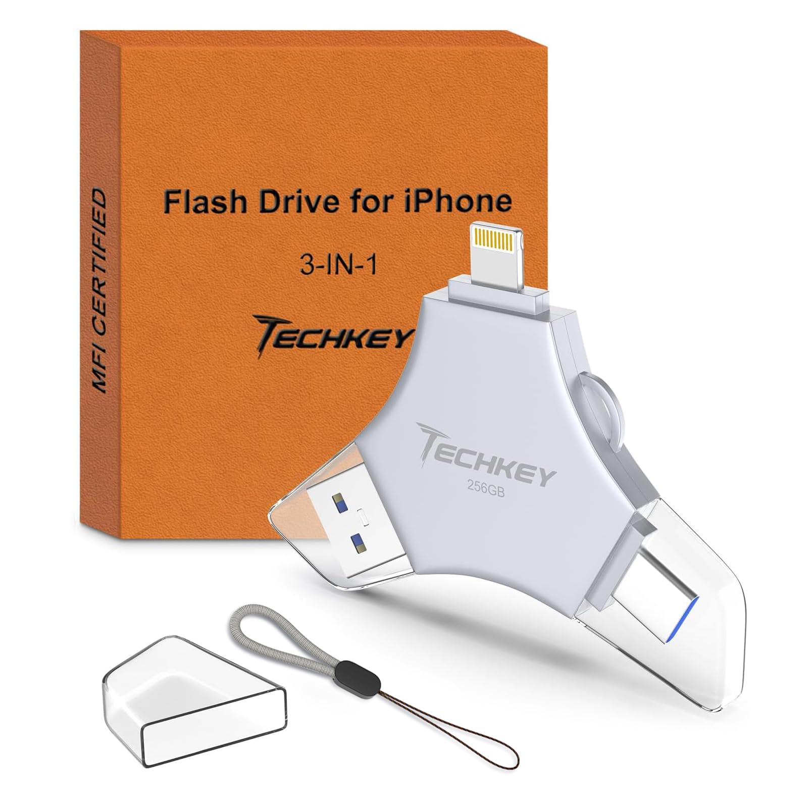 USB 3.0 Flash Drive for iPhone 256GB Review 2026: Fast MFi-Certified ...