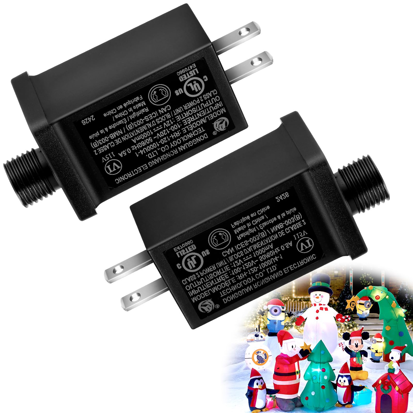 Amazon.com: [2 Pack] Replacement Yard Inflatable Adapter, 12Vdc 1.0A ...
