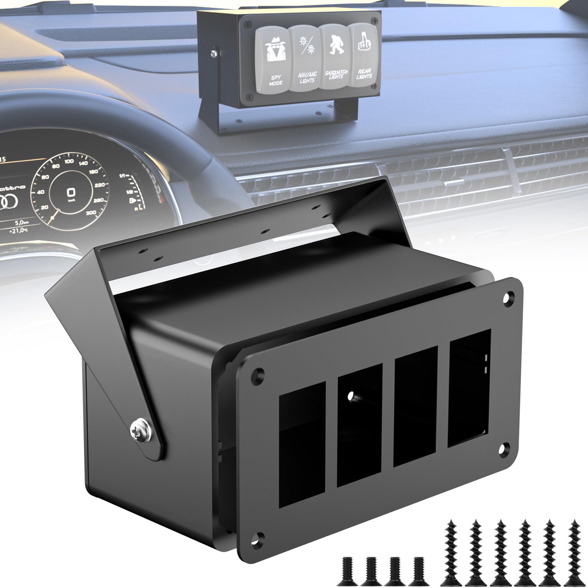 Amazon.com: Okerny Rocker/Toggle Switch Box - 4 Gang Switches ...