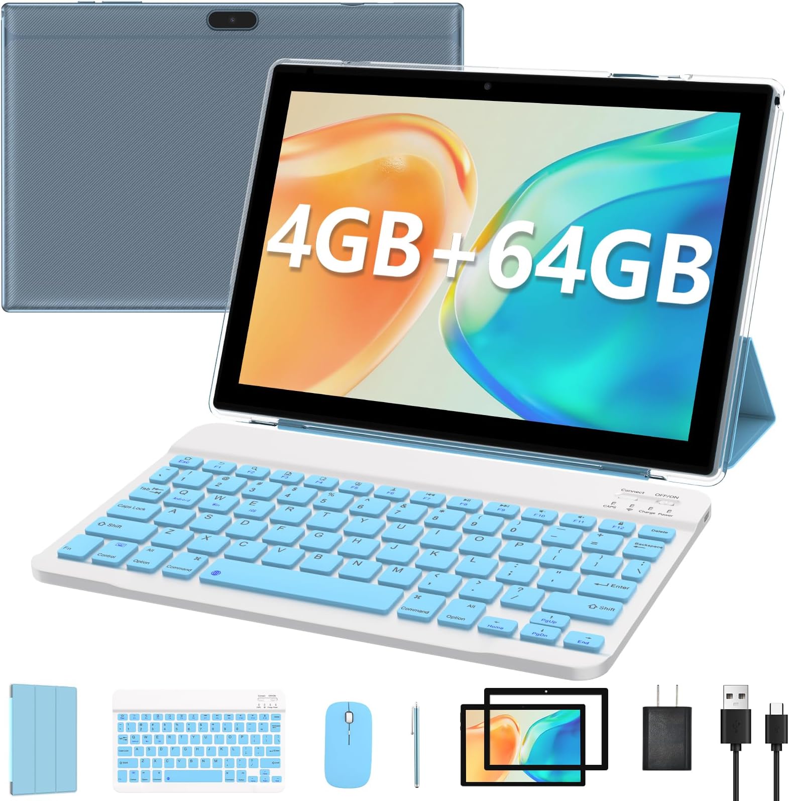 IWEGGO 10.1 Inch Tablet, Android 11 Tablet with Keyboard, 4GB RAM 64GB ...