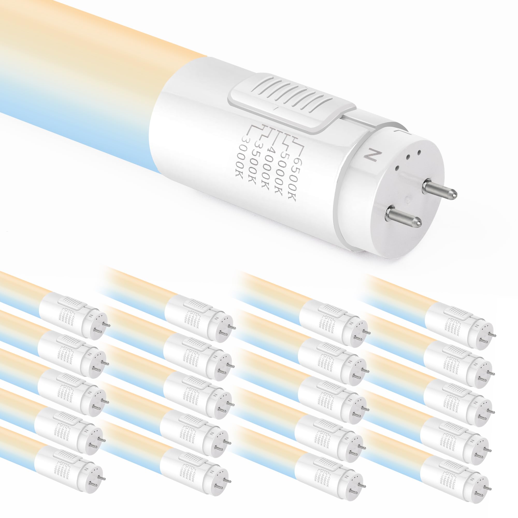 Type A+B Hybrid LED Tubes Sunco 20-Pack T8 LED Tube Lights, 4ft 20W ...