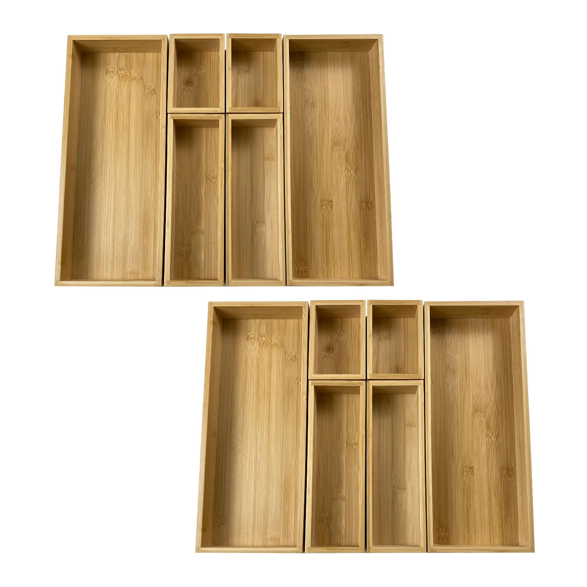 Amazon.com - Teicui bamboo drawer organizer Set，expandable drawer ...